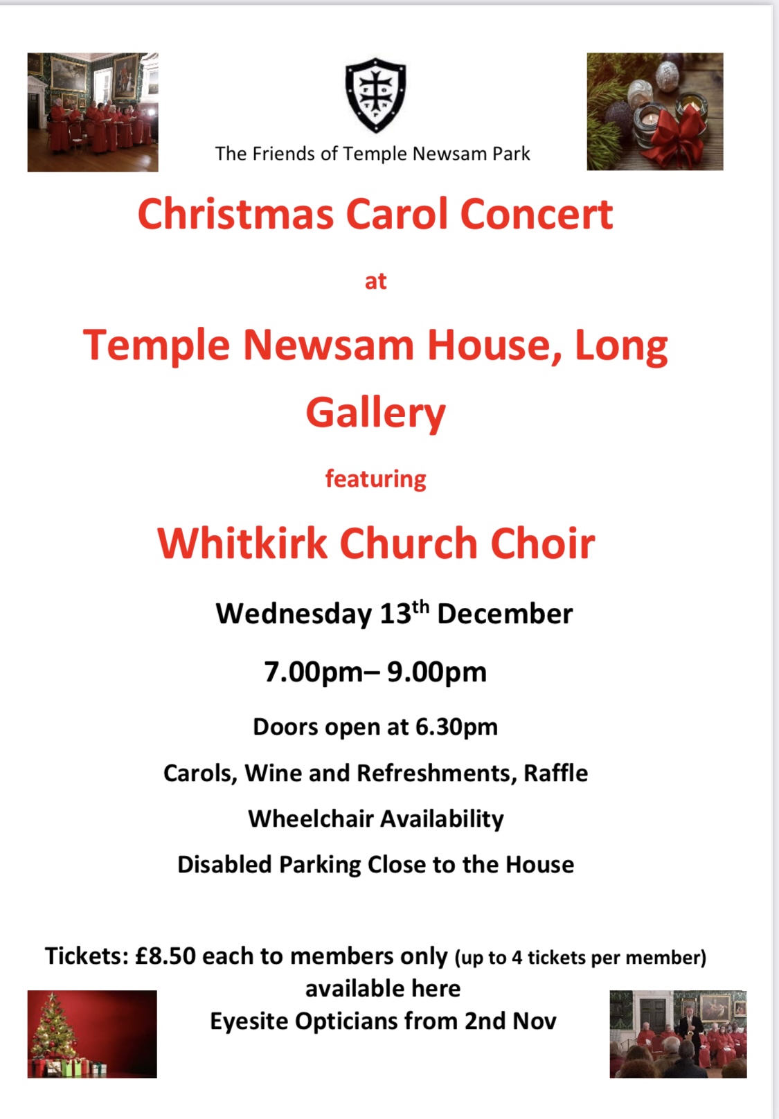 Carol Concert 13th December 2023 – Friends of Temple Newsam Park